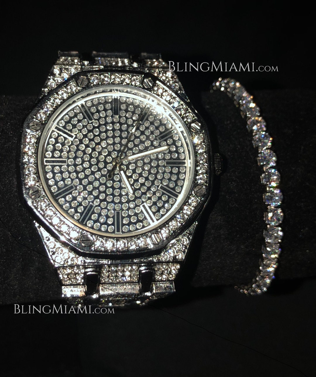 Iced Out Mens Watch Custom - Etsy