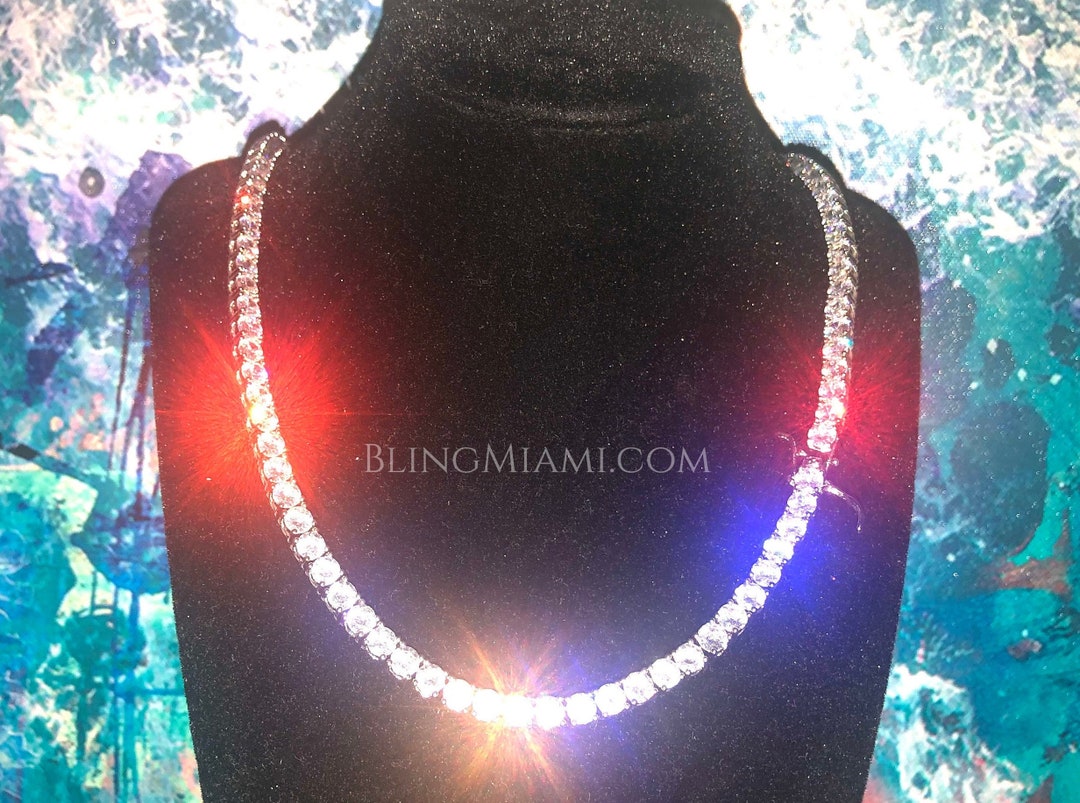5mm 20 Inch Tennis Chain Iced Out Chain Tennis Necklace by Bling Miami ...