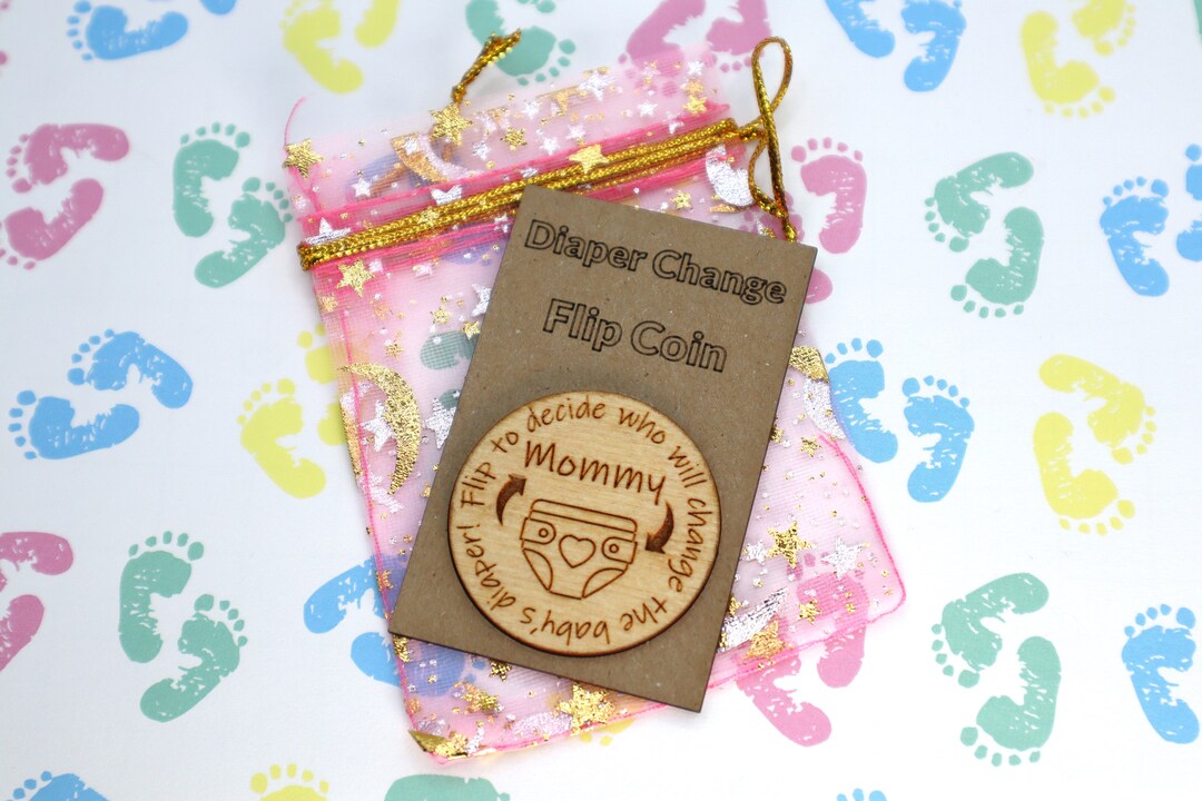 Diaper Change Coin, Baby Shower Gift, Decision Coin, Gift for New ...