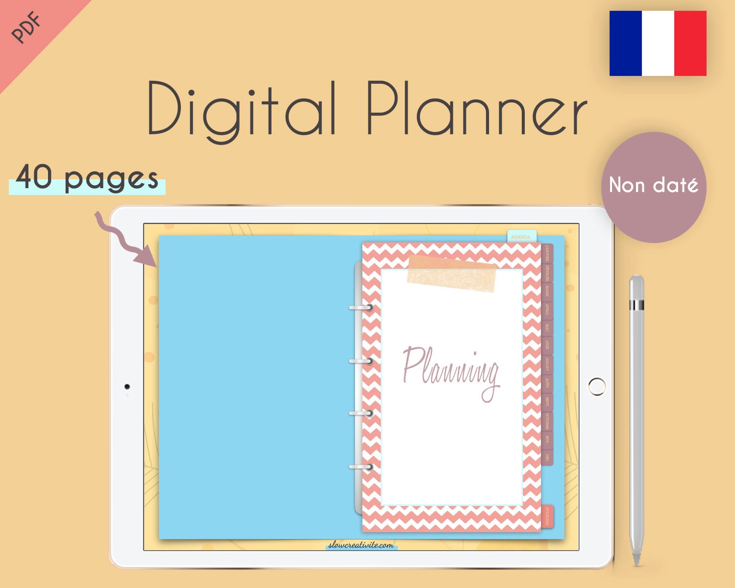 Digital Planner Goodnotes IN FRENCH, Planner for Ipad, Home Planning ...