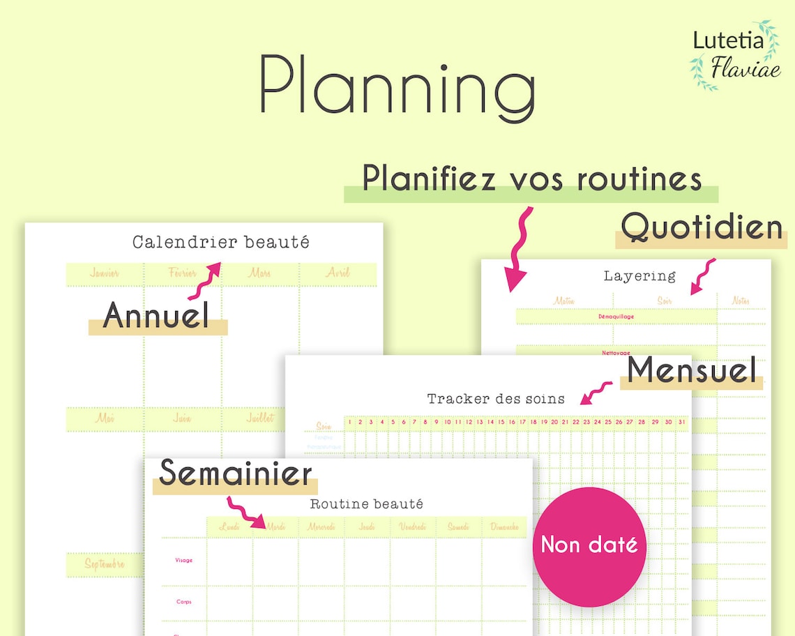 Lot complet de Planificateurs Maison à imprimer Planning - Etsy France
