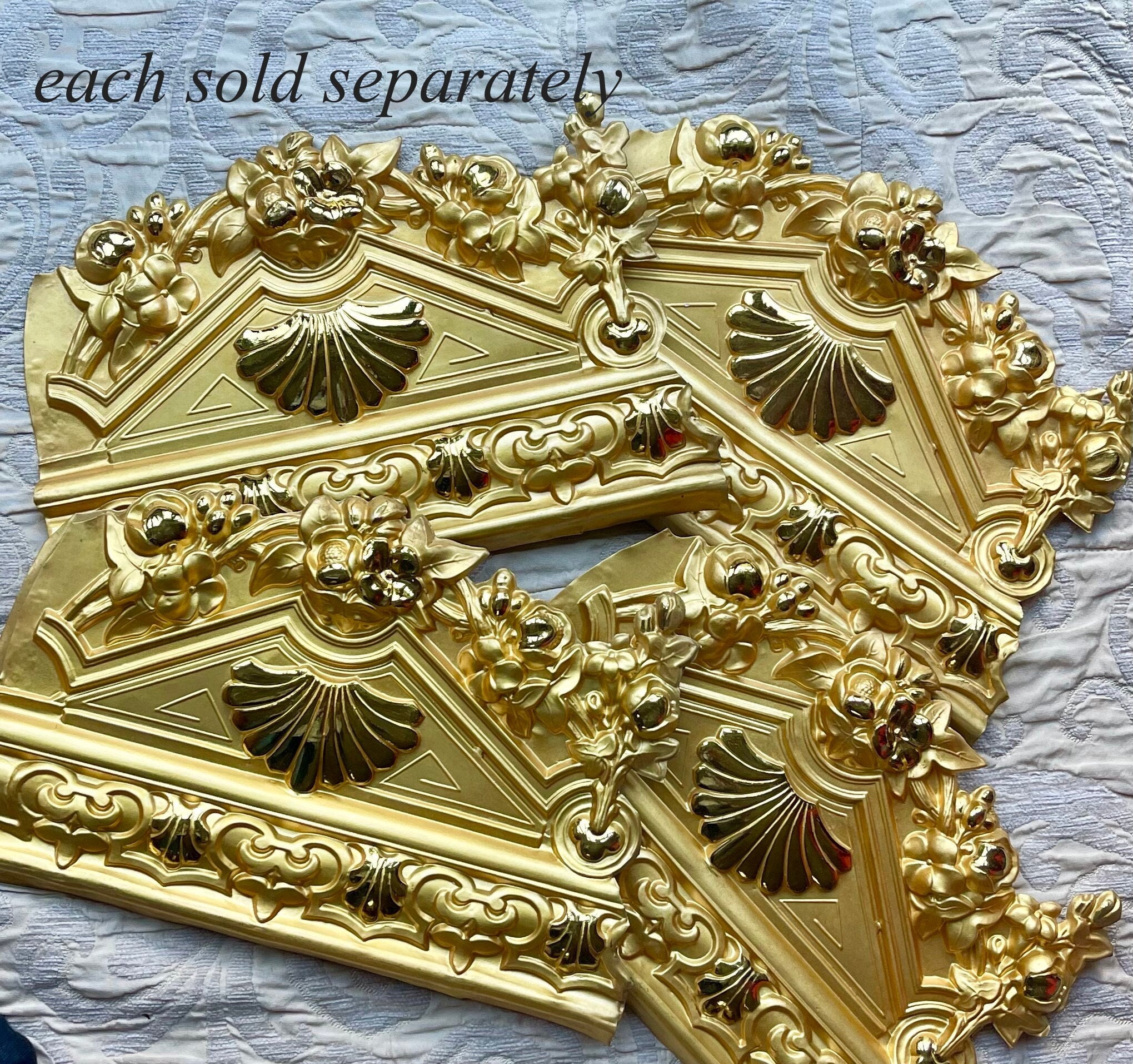 Antique Gilt Metal Pelmet Sections - Etsy