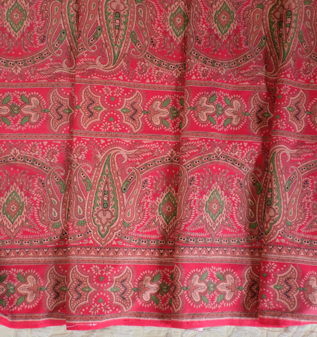 Antique Fabric Indienne Printed Design - Etsy