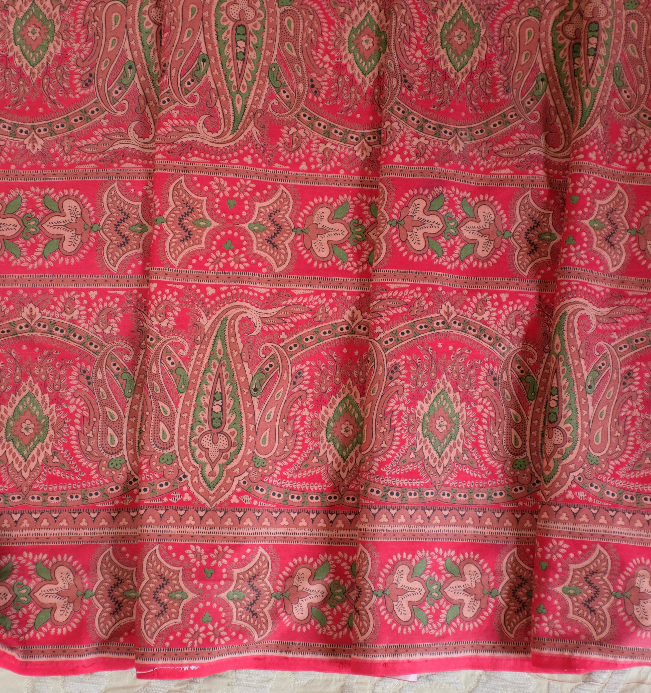 Antique Fabric Indienne Printed Design - Etsy