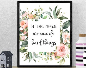 We Can Do Hard Things Sign - Etsy