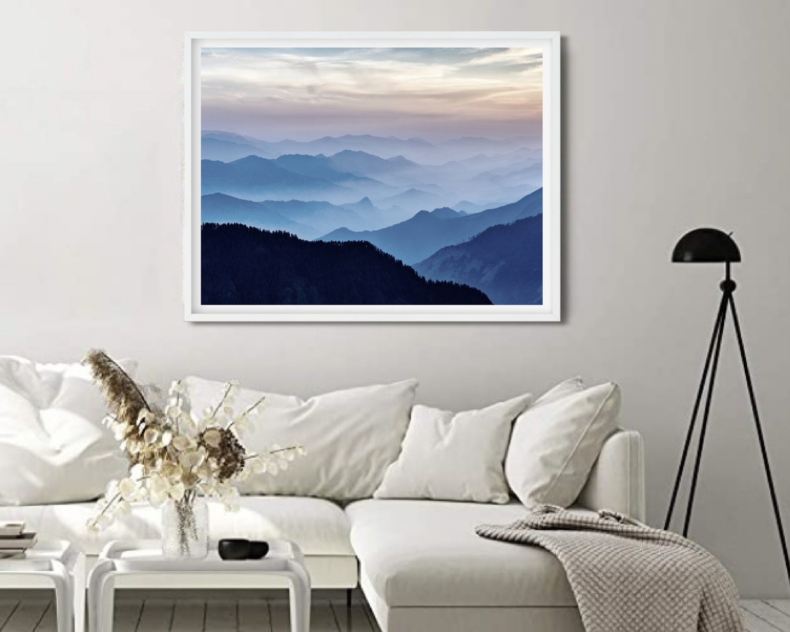 Blue Mountain Photo Printable Nordic Wall Art Landscape - Etsy