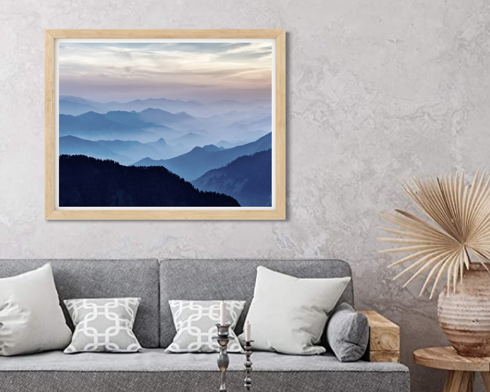 Blue Mountain Photo Printable Nordic Wall Art Landscape - Etsy