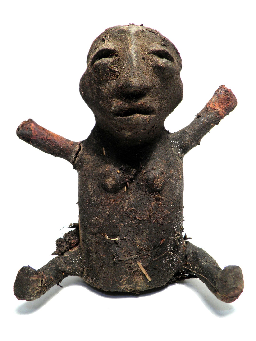 Auténtica estatuilla de fertilidad femenina Mbuti Pigmeos Pere Bambuti ...