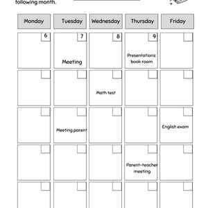 Lesson Plan Monthly Overview Weekly Lesson Planner - Etsy