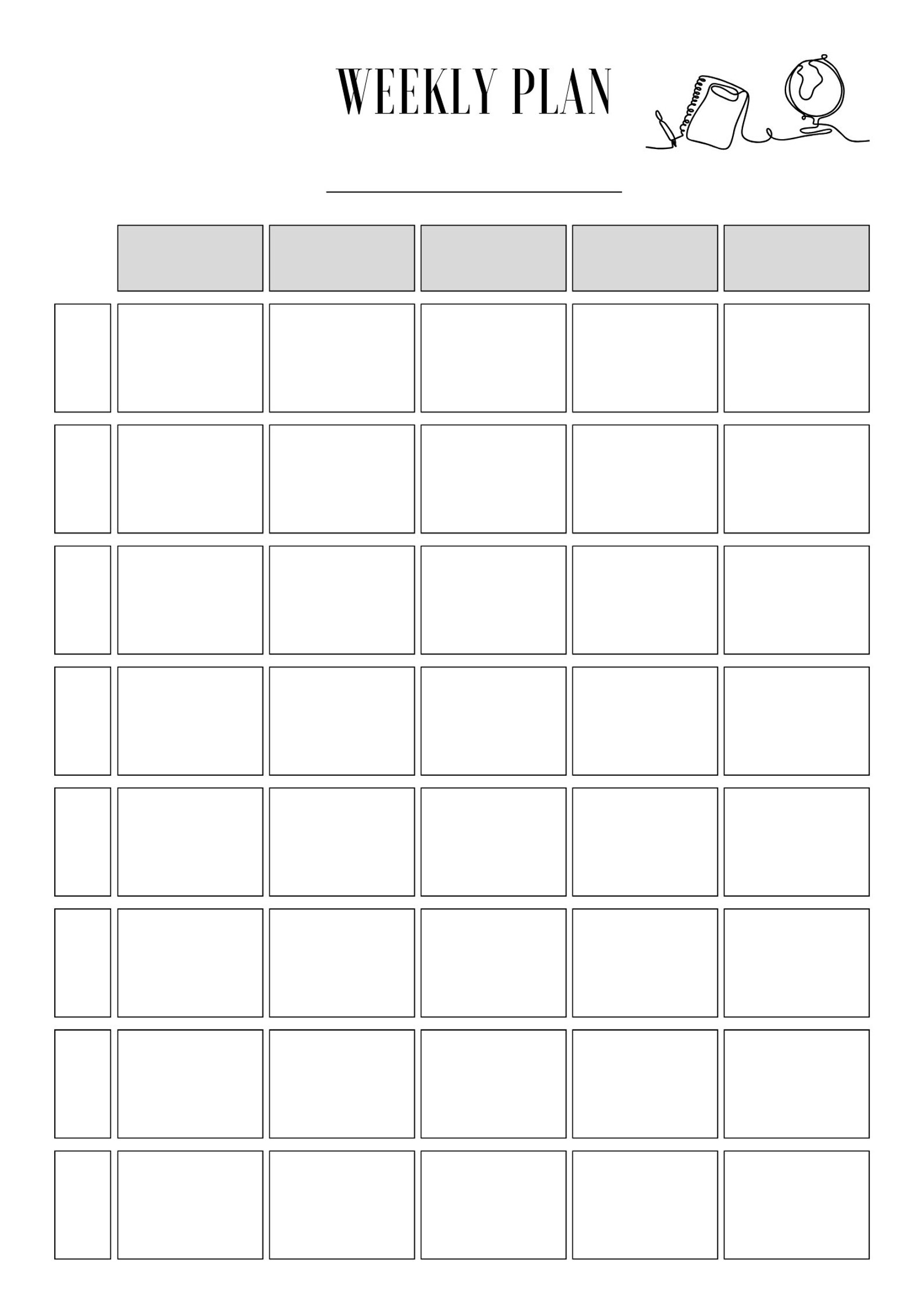 Lesson Plan Monthly Overview Weekly Lesson Planner - Etsy