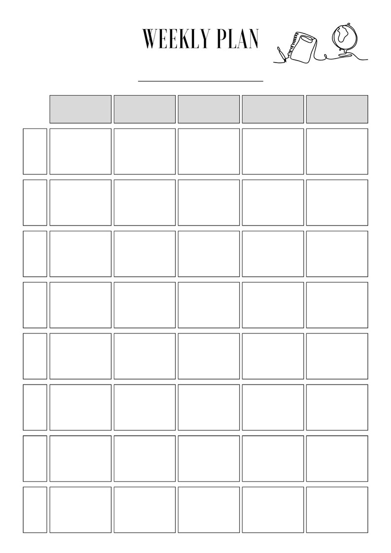 Lesson Plan Monthly Overview Weekly Lesson Planner - Etsy