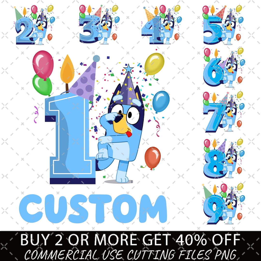 Bluey Birthday Png, My Birthday Png, Birthday Party Png, Birthday Gifts ...