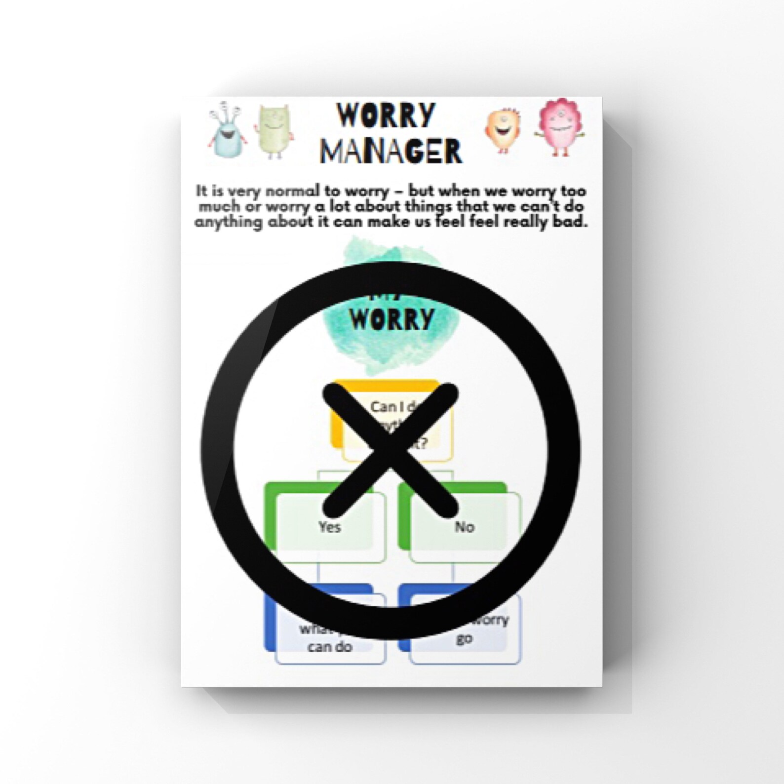Kids With Anxiety Worry Workbook Children Anxiety Kids - Etsy