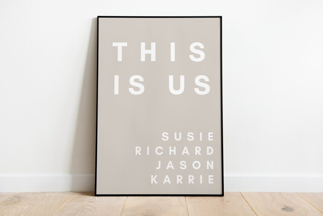 Personalised Family Print, Hallway Print, Family Names, Extra Large ...