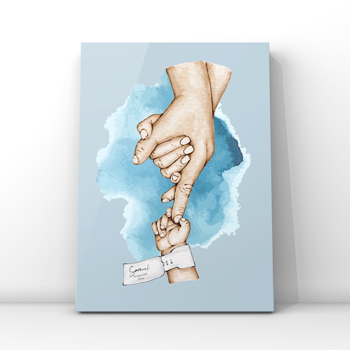 New Baby Gift Personalised Hands Print DIGITAL DOWNLOAD - Etsy