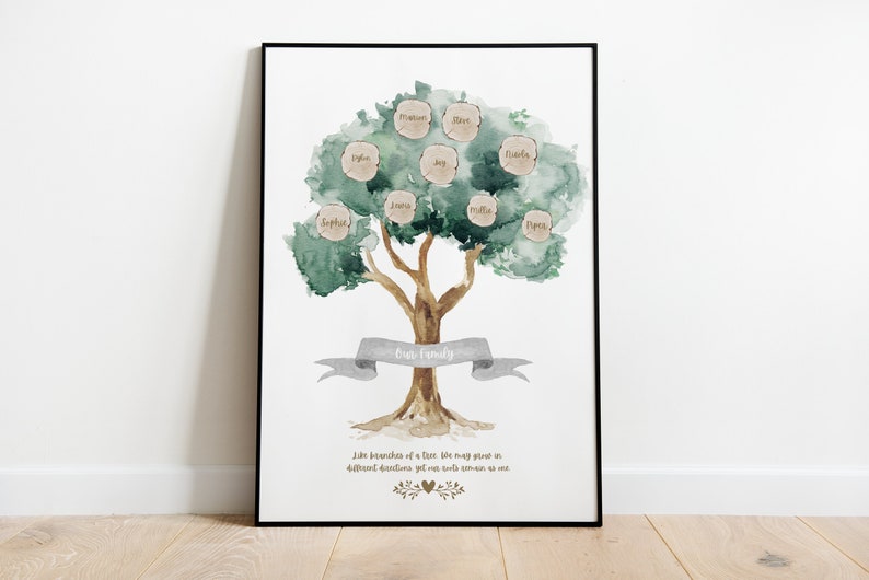 Printable Mothers Day Gift DIY Family Tree Personalised | Etsy