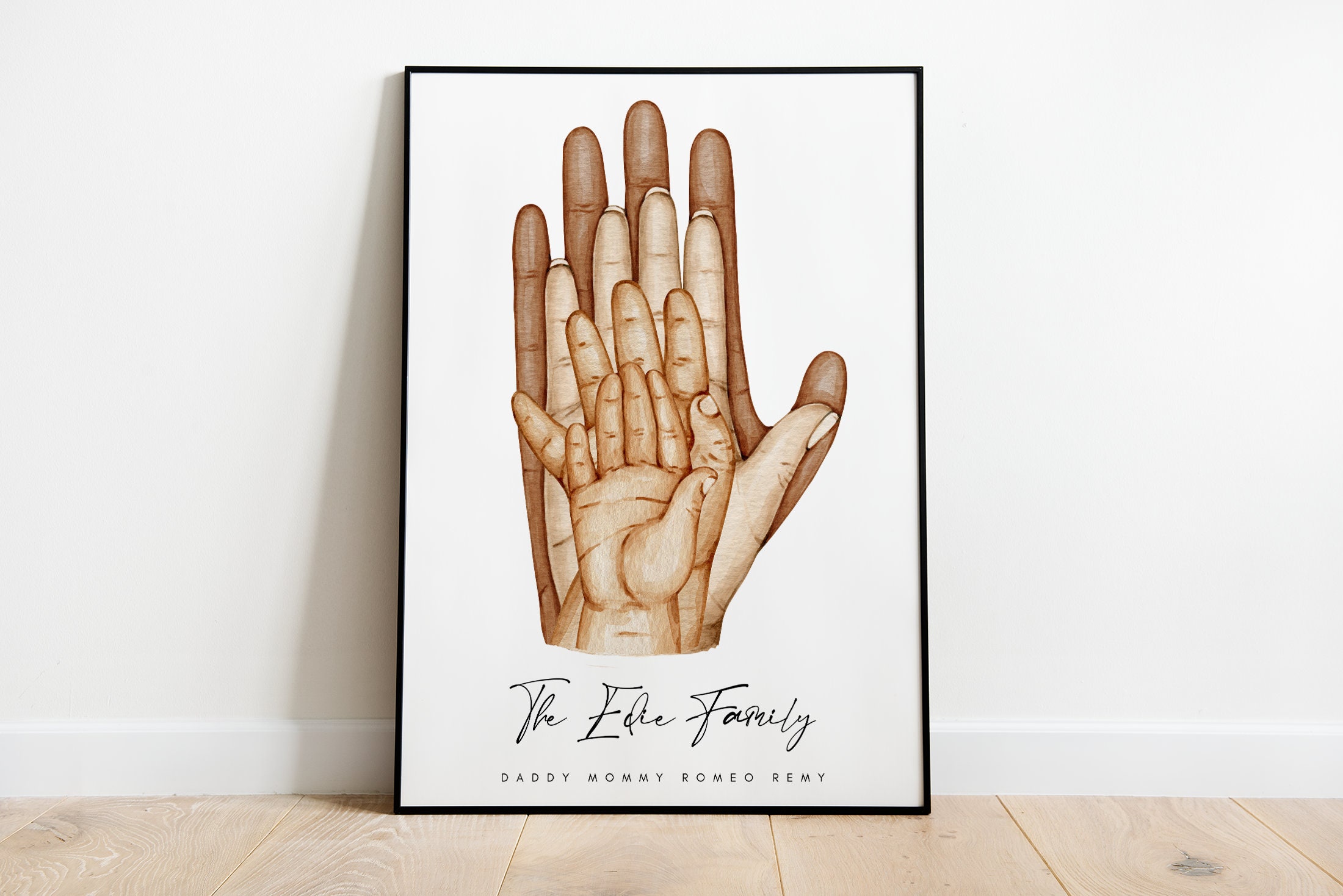 Personalised Hands Print Personalised Gift Family Print | Etsy UK