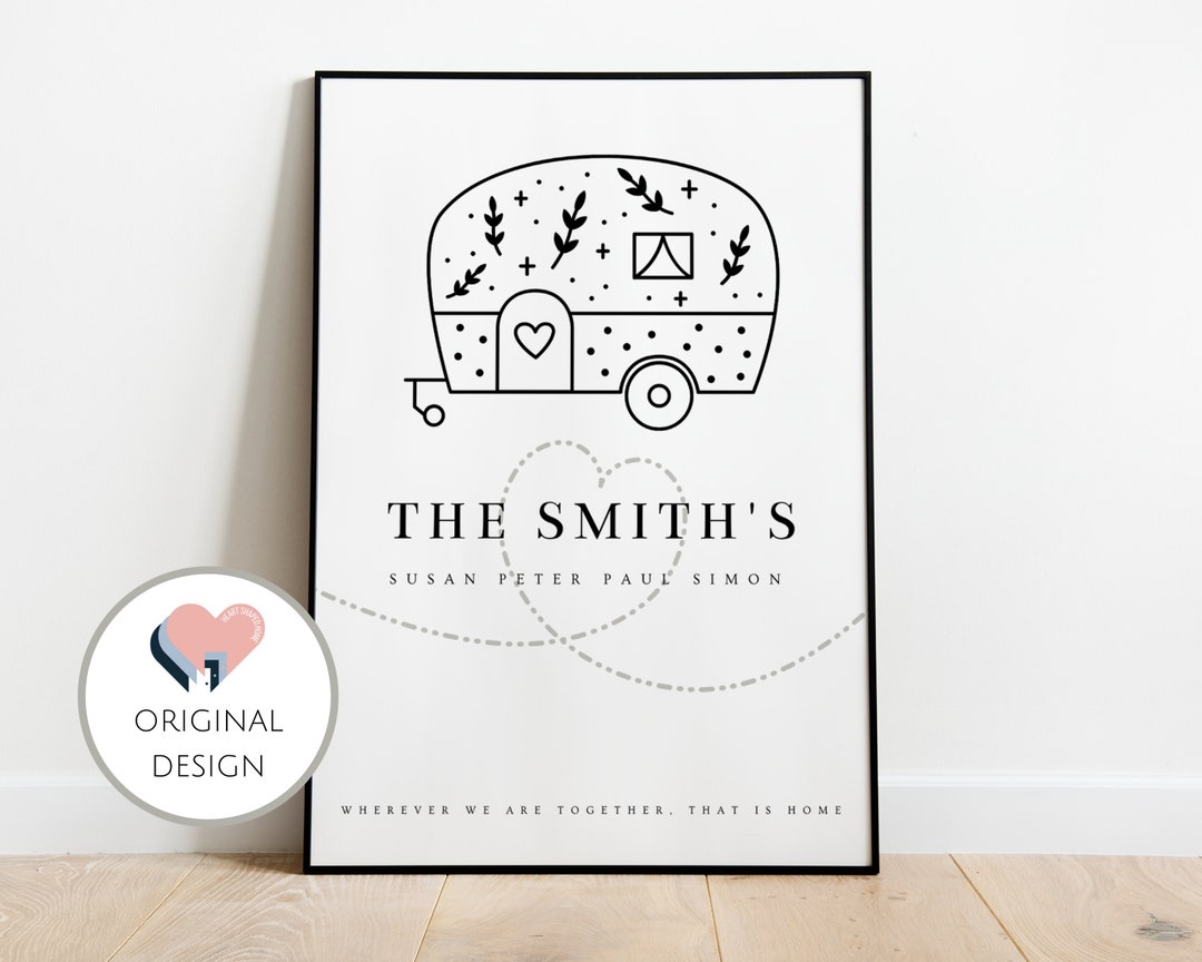 Personalised Caravan Gift, Caravan Decor Sign, Travel Adventures ...