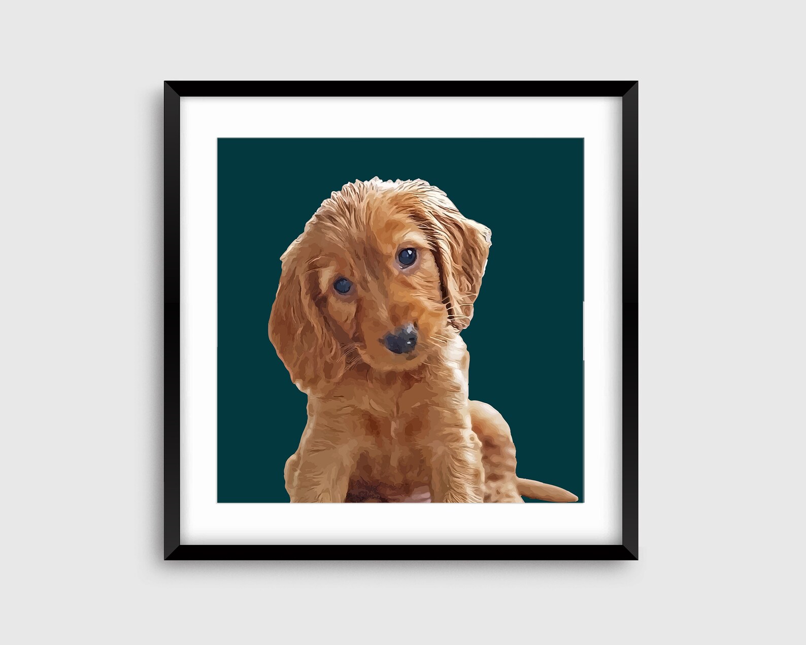 Retrato de perro enmarcado imagen personalizada de la | Etsy