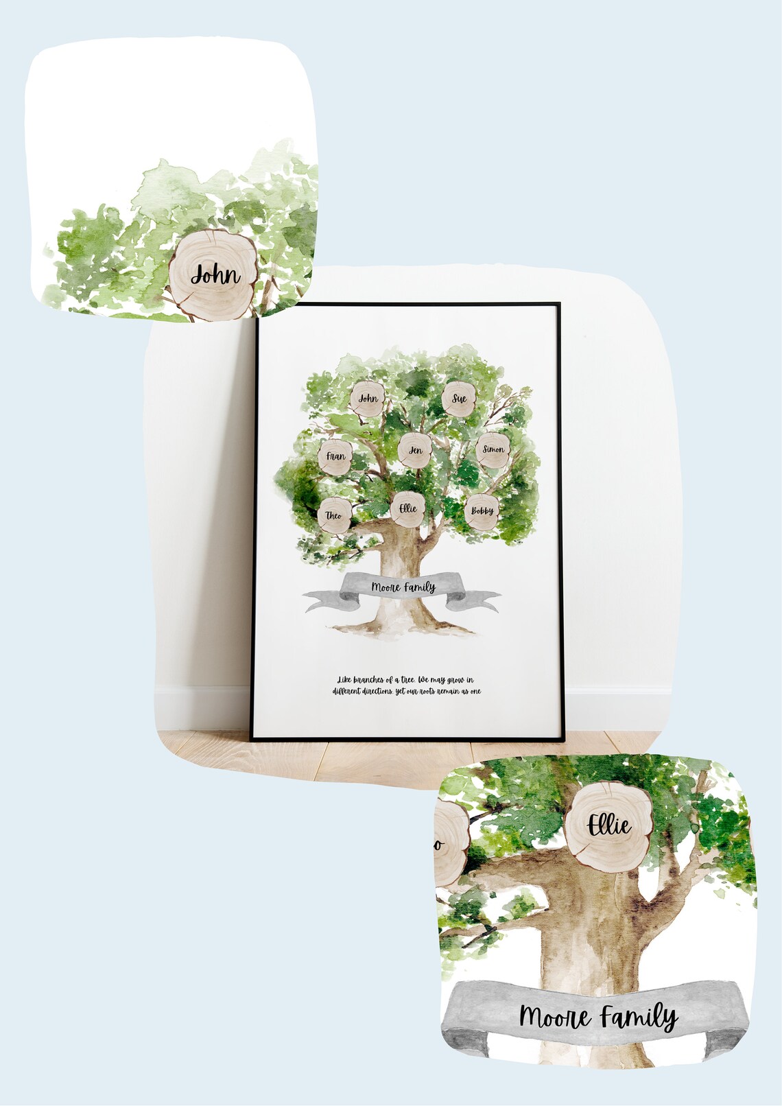 Printable Mothers Day Gift DIY Family Tree Personalised | Etsy