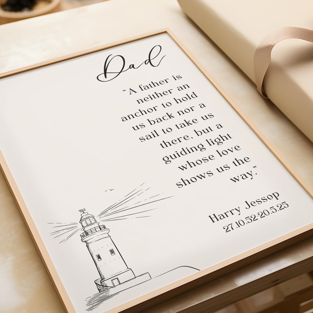 Dad Sympathy Gift, in Loving Memory Dad, Father Condolences Print Dad ...