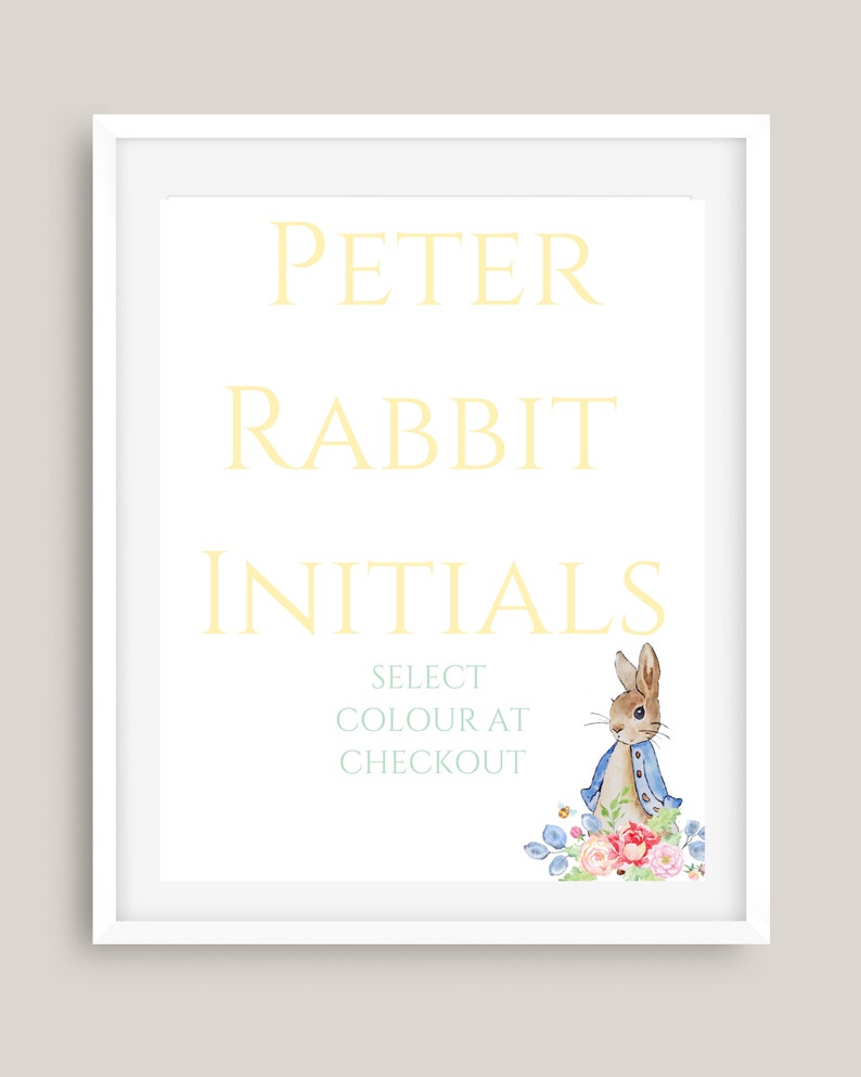 Peter Rabbit Beatrix Potter Personalised Baby Name Nursery | Etsy