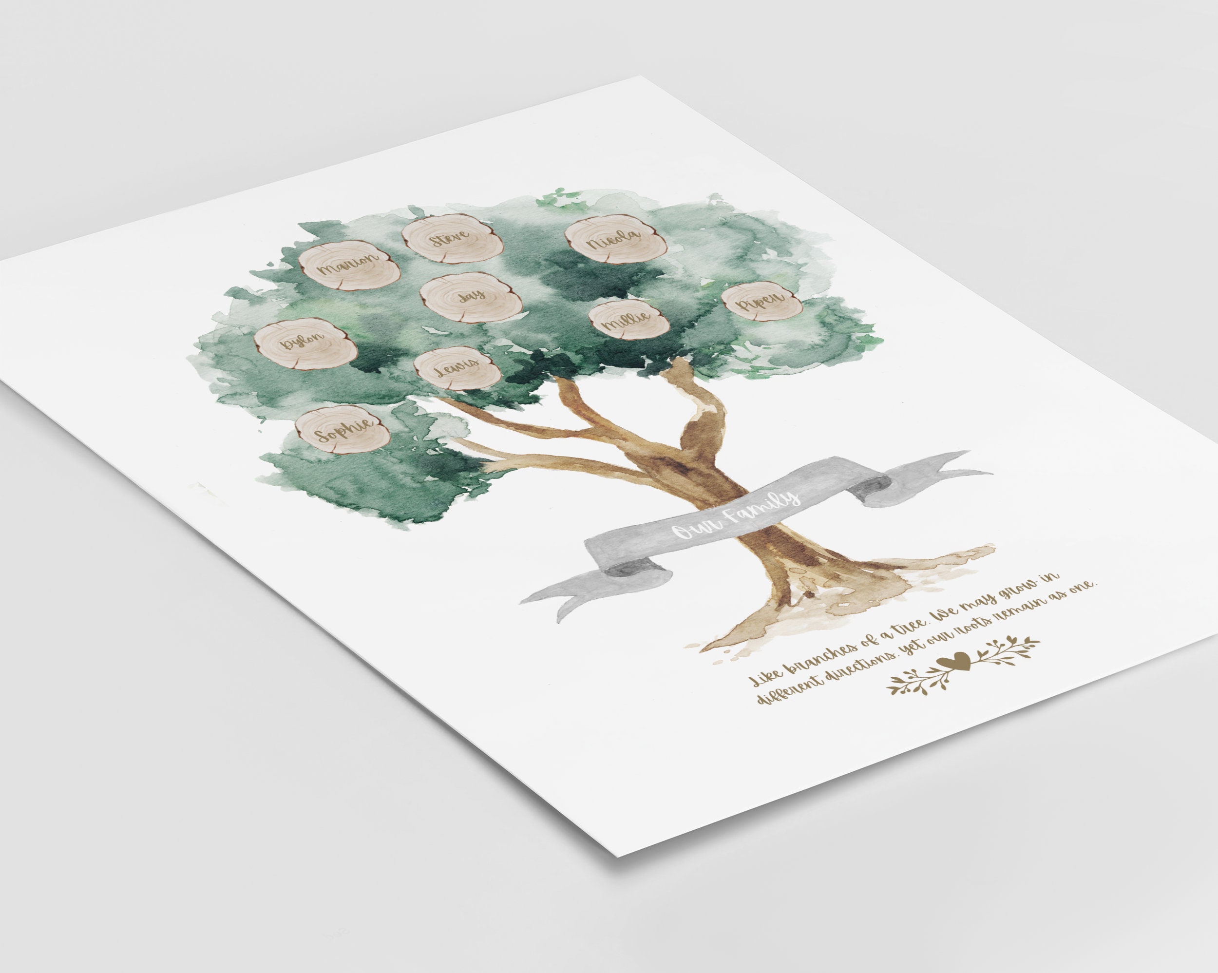 Printable Mothers Day Gift DIY Family Tree Personalised | Etsy