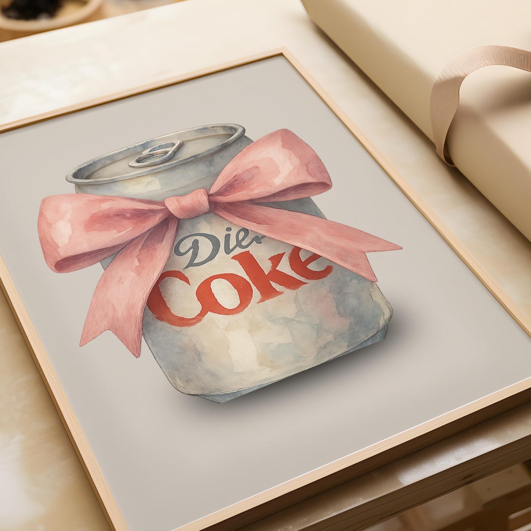 Diet Coke Poster, Diet Coke Lover, Diet Coke Gift, Kitchen Print ...
