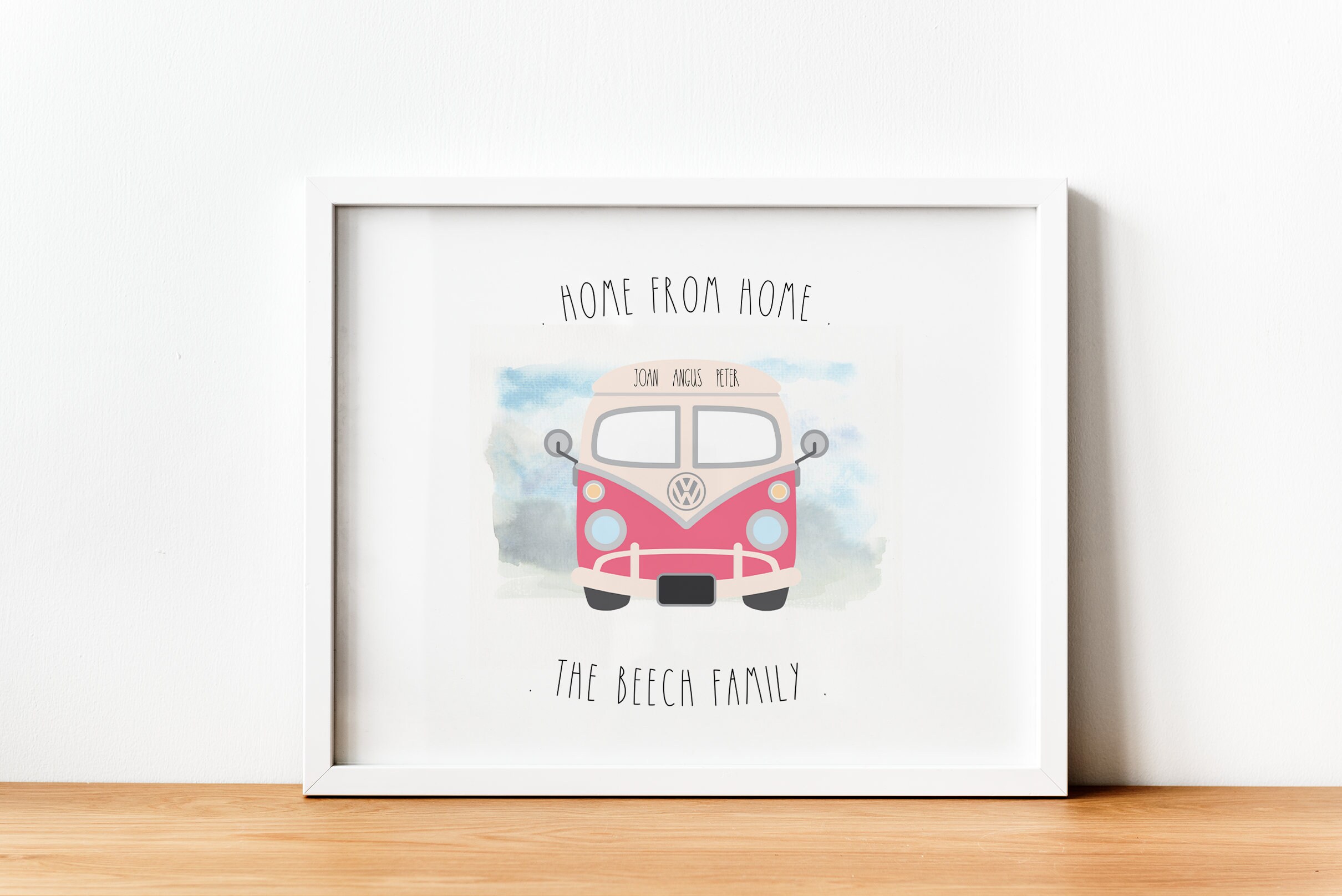 Personalised Caravan Campervan Print Home from Home Travel | Etsy