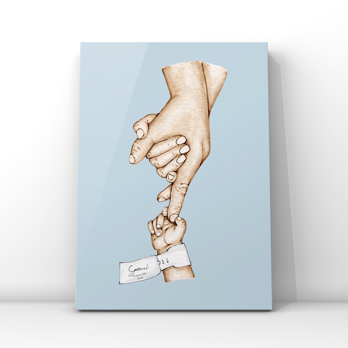 New Baby Gift Personalised Hands Print DIGITAL DOWNLOAD - Etsy