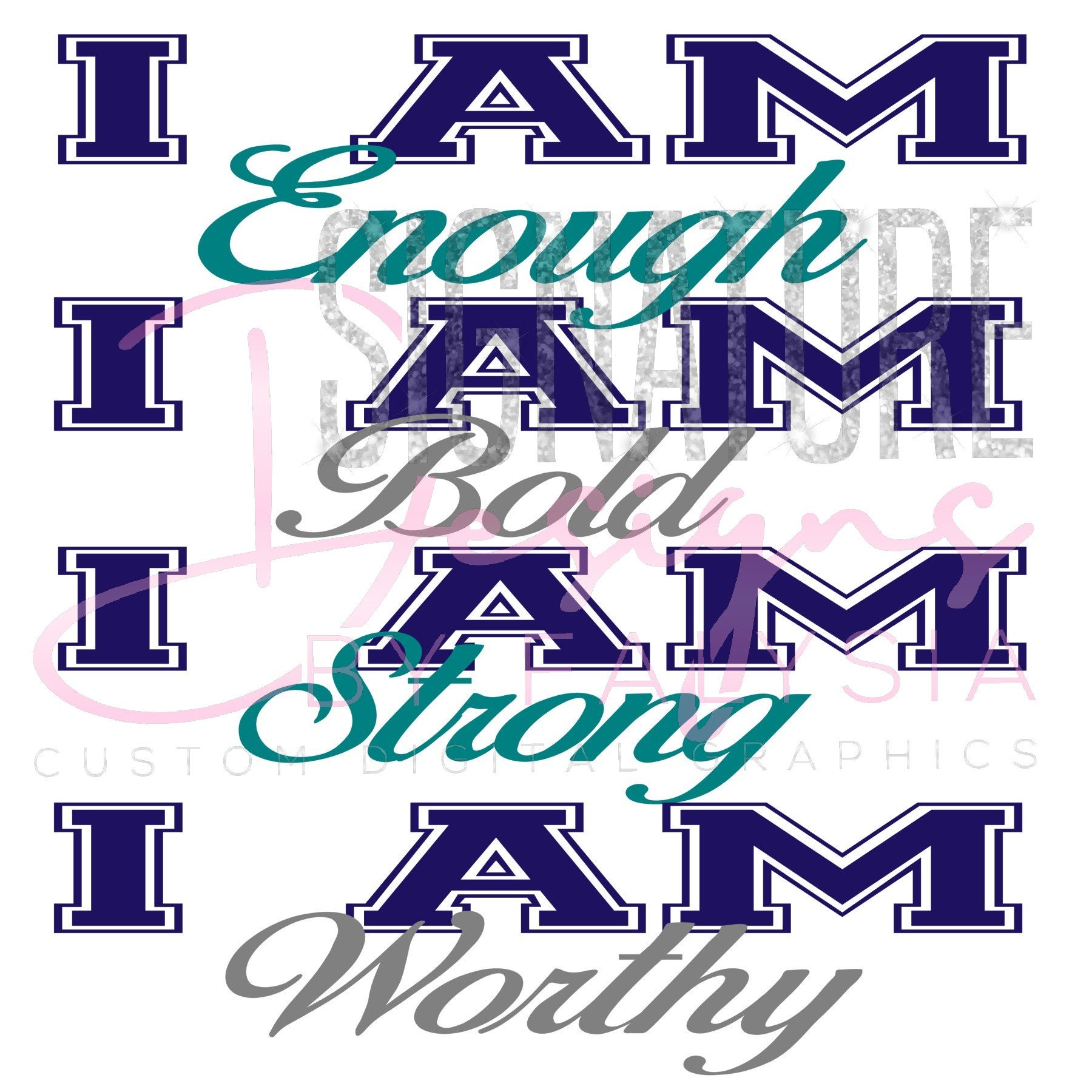 I Am Bundle SVG/PNG | Etsy