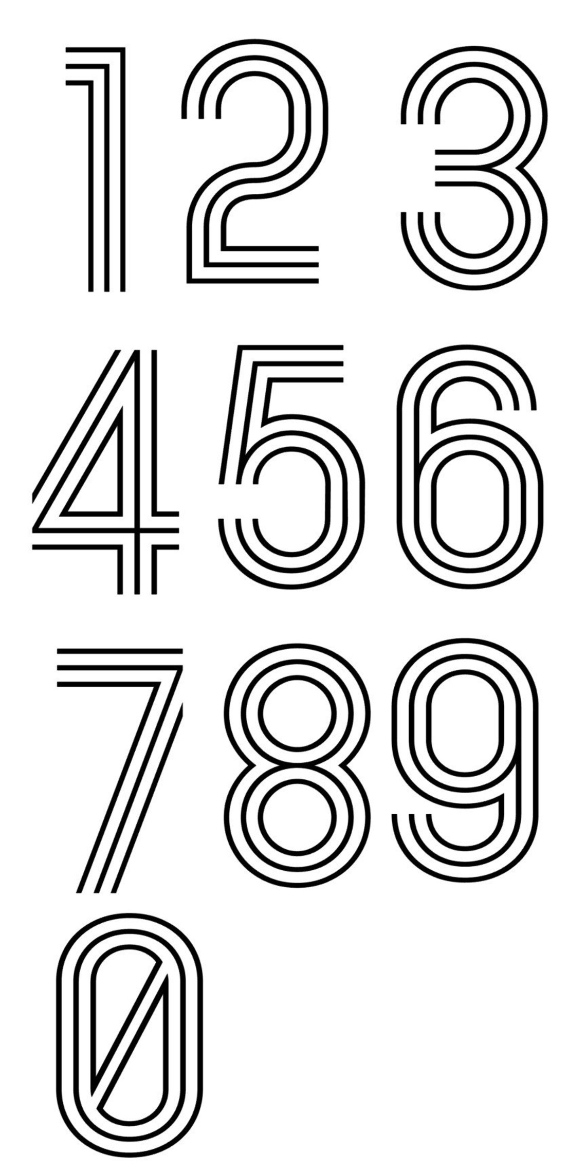 Area Code Numbers SVG - Etsy