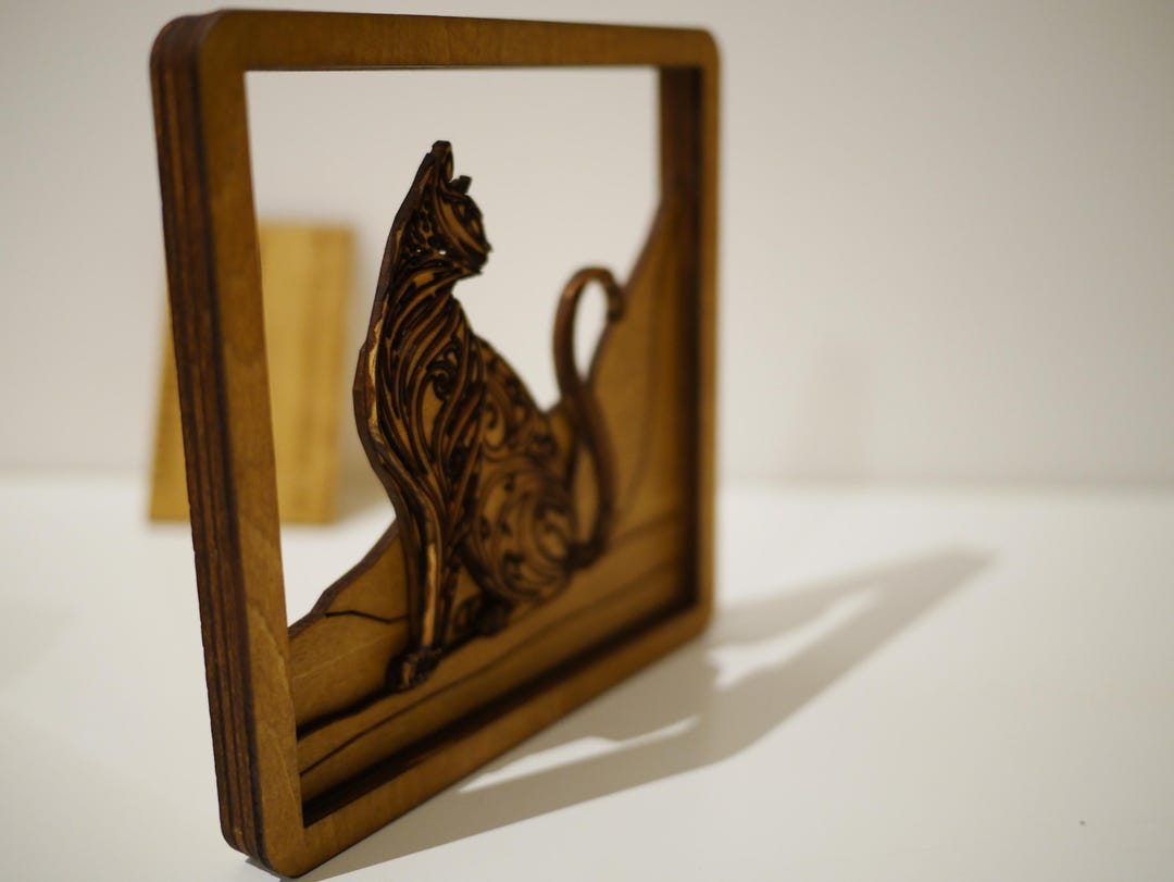 Multi-layer 4D Cat Art - Living Space Decor - Etsy