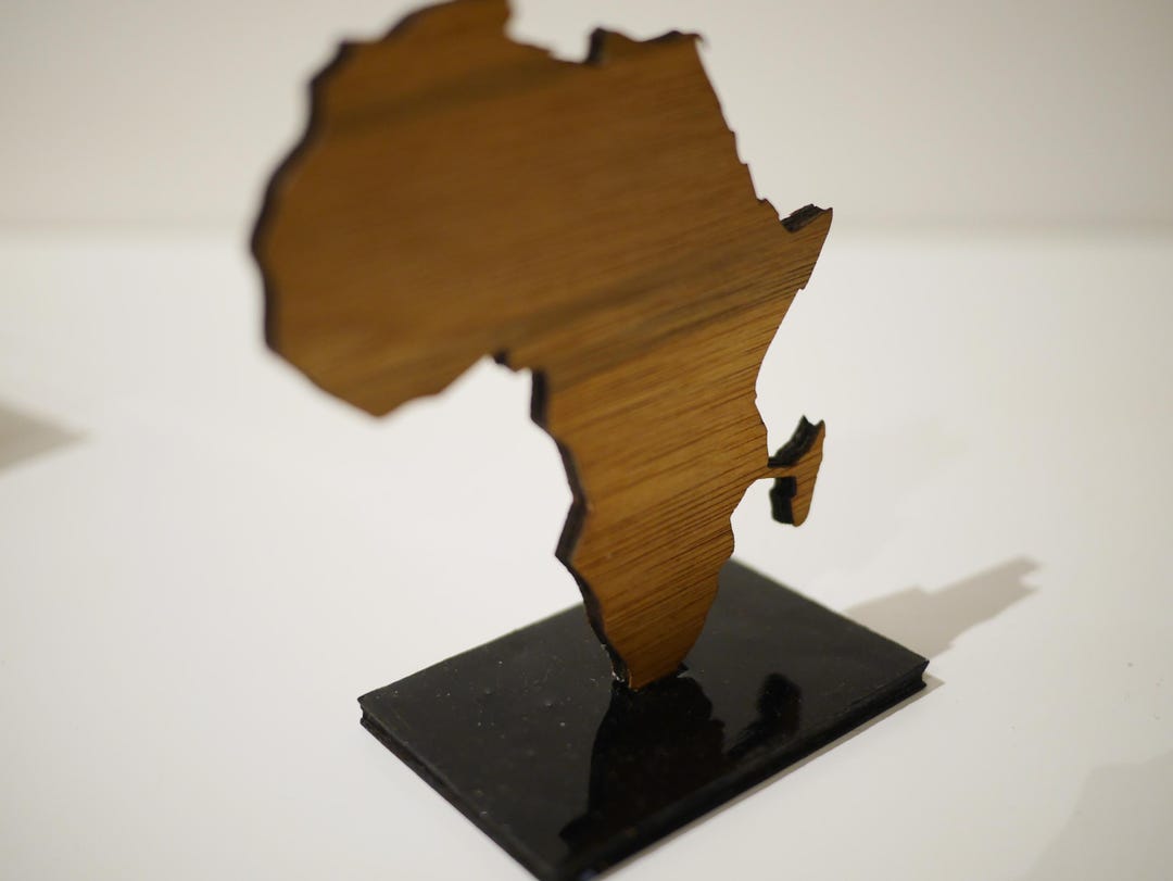 Elegant Tabletop African Map Piece - Gloss Base - Etsy