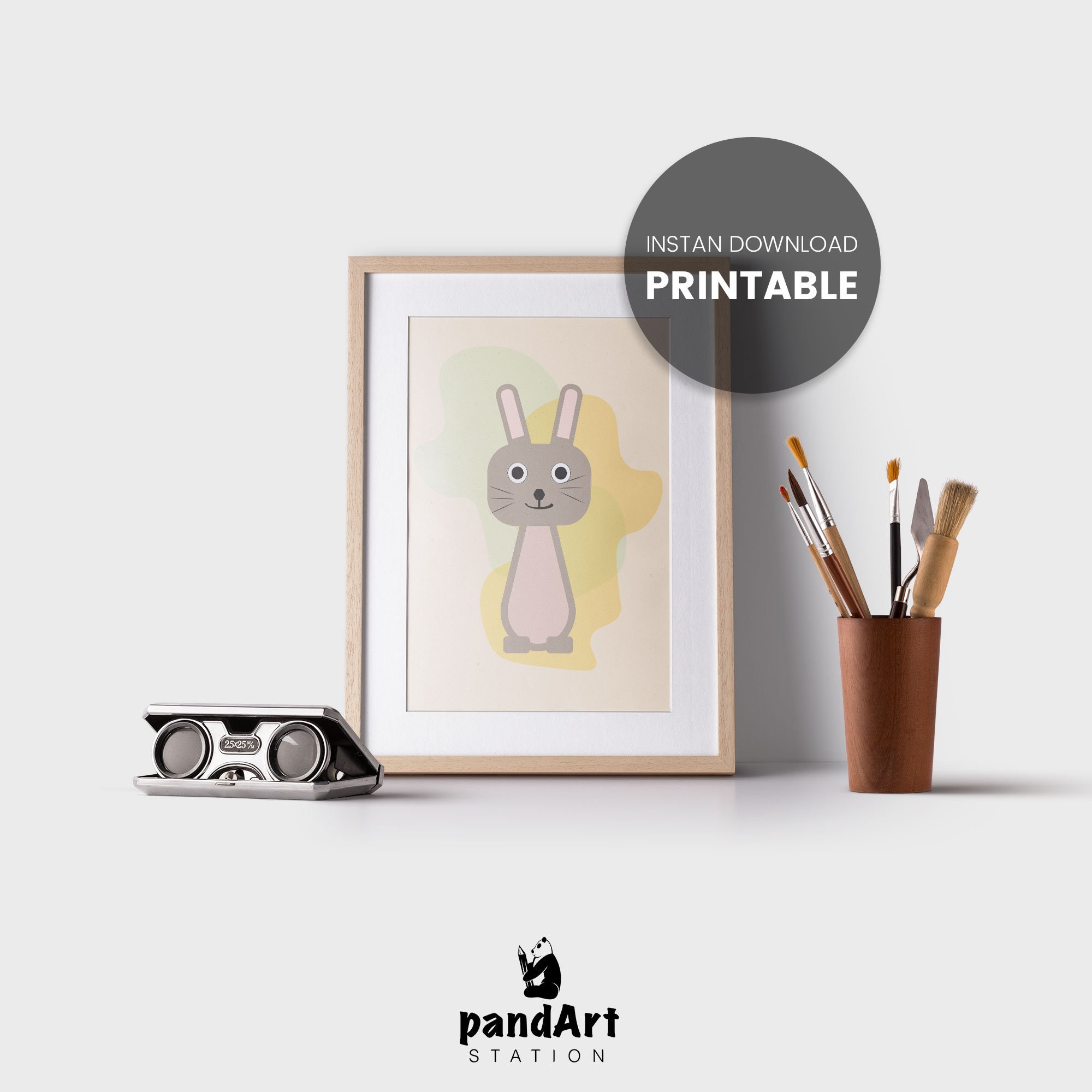 Rabbit Printable Printable Nursery Rabbit Poster Nursery - Etsy