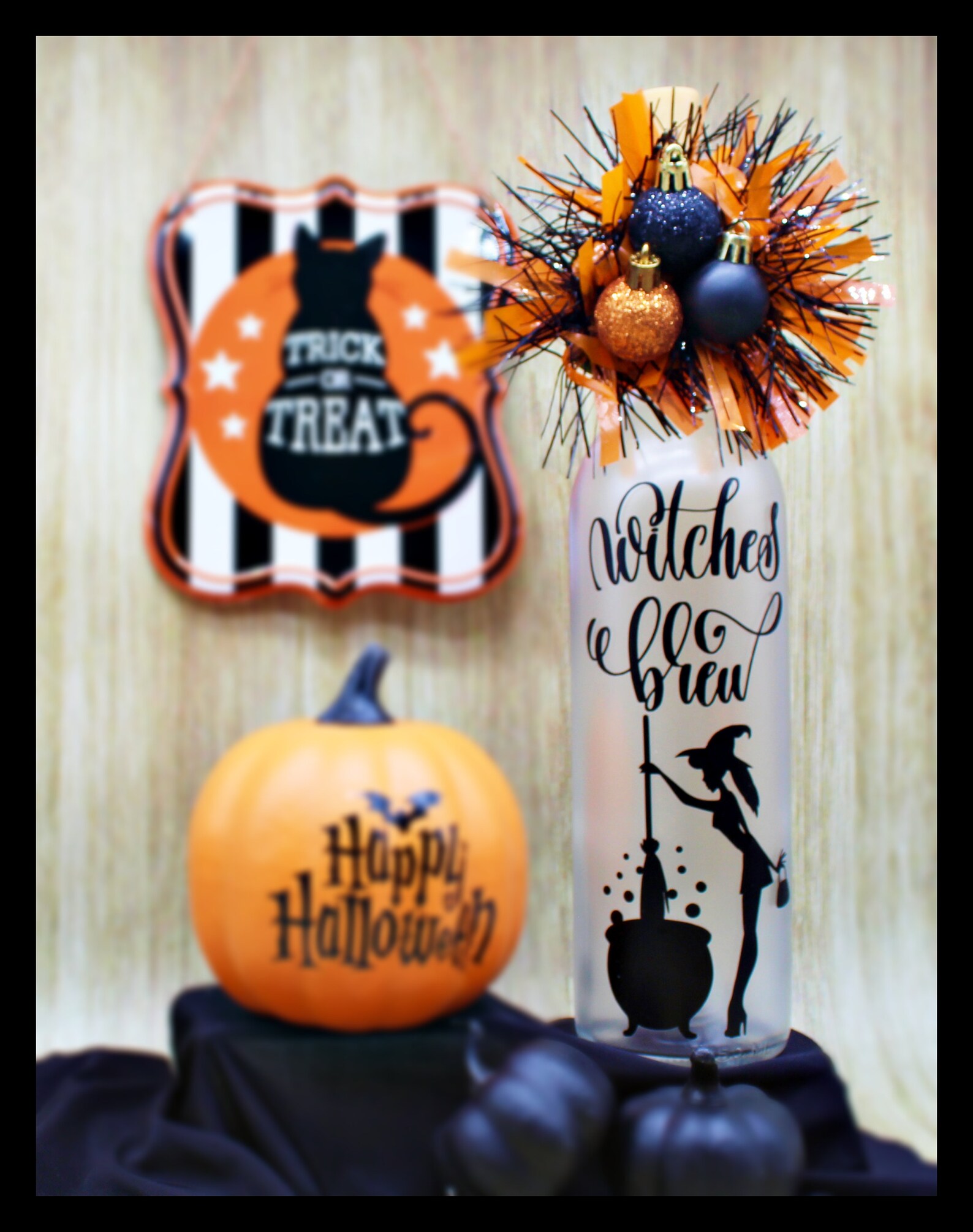 Witches Brew-halloween-lighted Wine Bottles-gift-home Décor - Etsy