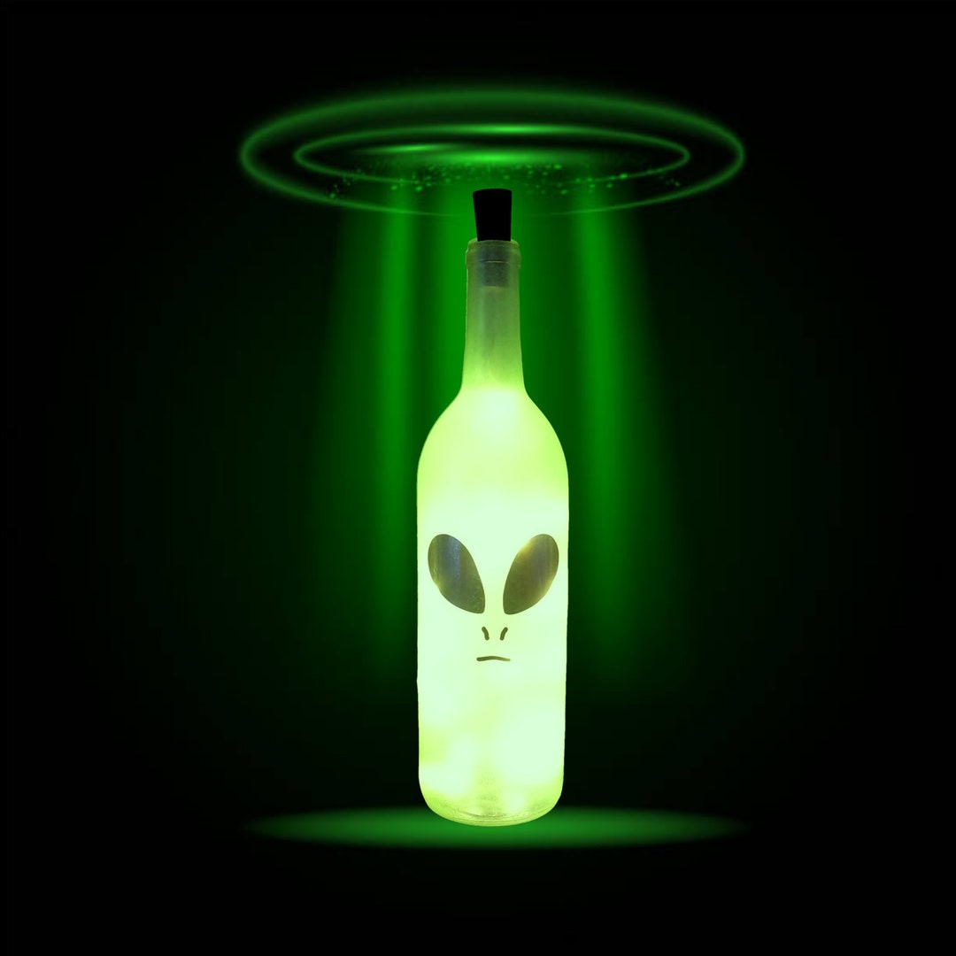Alien-halloween-lighted Wine Bottle-gift-home Décor-best Friend Gift ...