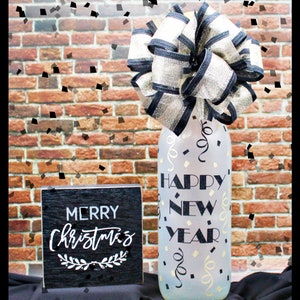 Happy New Year-lighted Wine Bottles-new Year Gift-christmas Gift-new ...