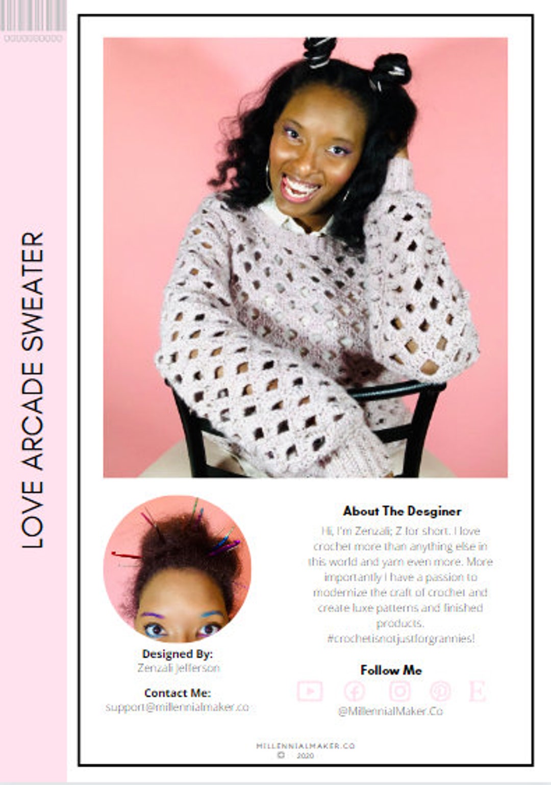 Women's Crochet Sweater Pattern | Love Arcade Sweater | Crochet PDF ...