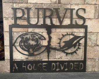 House Divided Metal Sign - Etsy