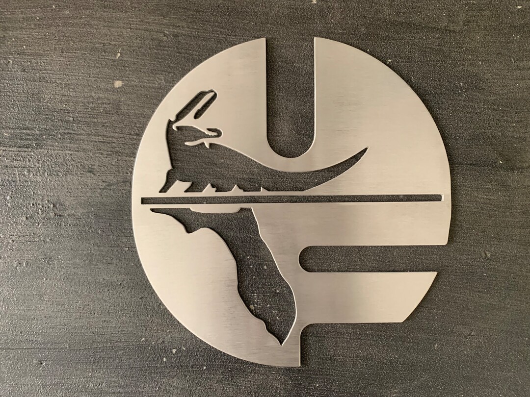 Custom Old Metal Gator Logo Sign 13 Inches in Aluminum - Etsy