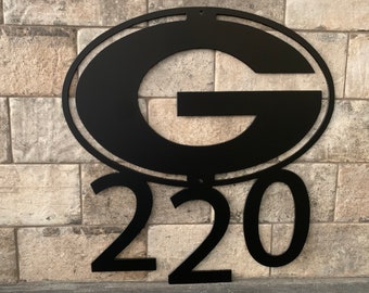 Georgia Bulldogs Metal Home Address Sign - Etsy