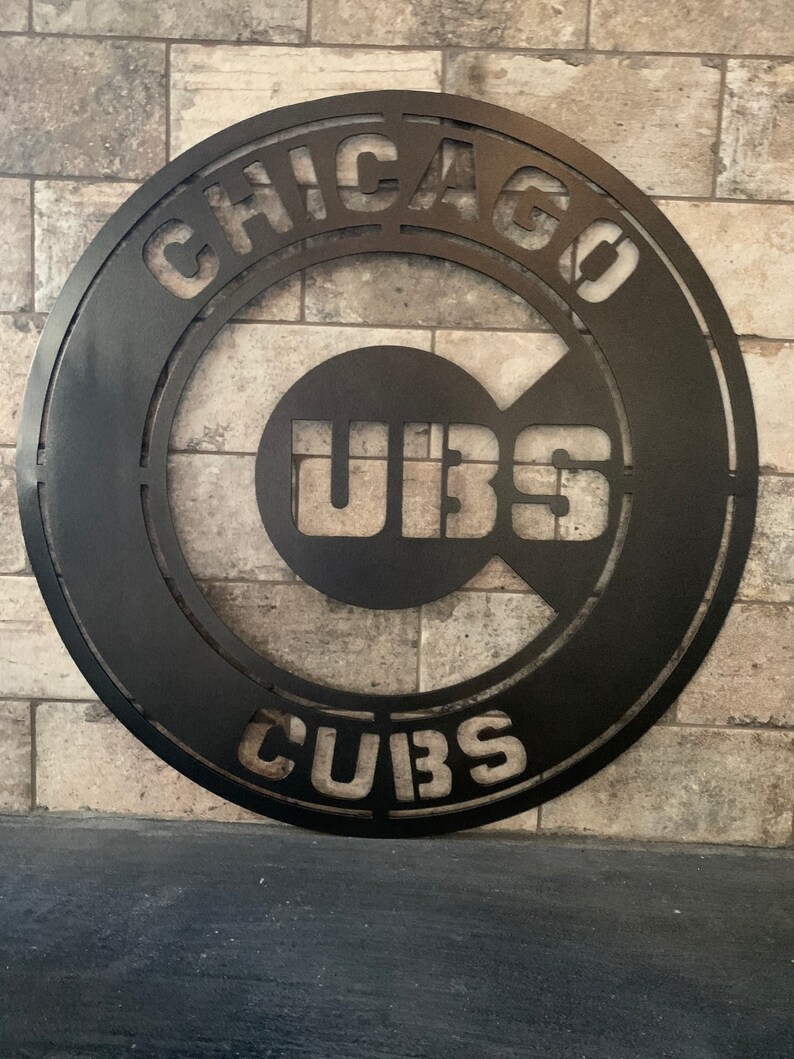 Custom Chicago Cubs Metal Sign - Etsy