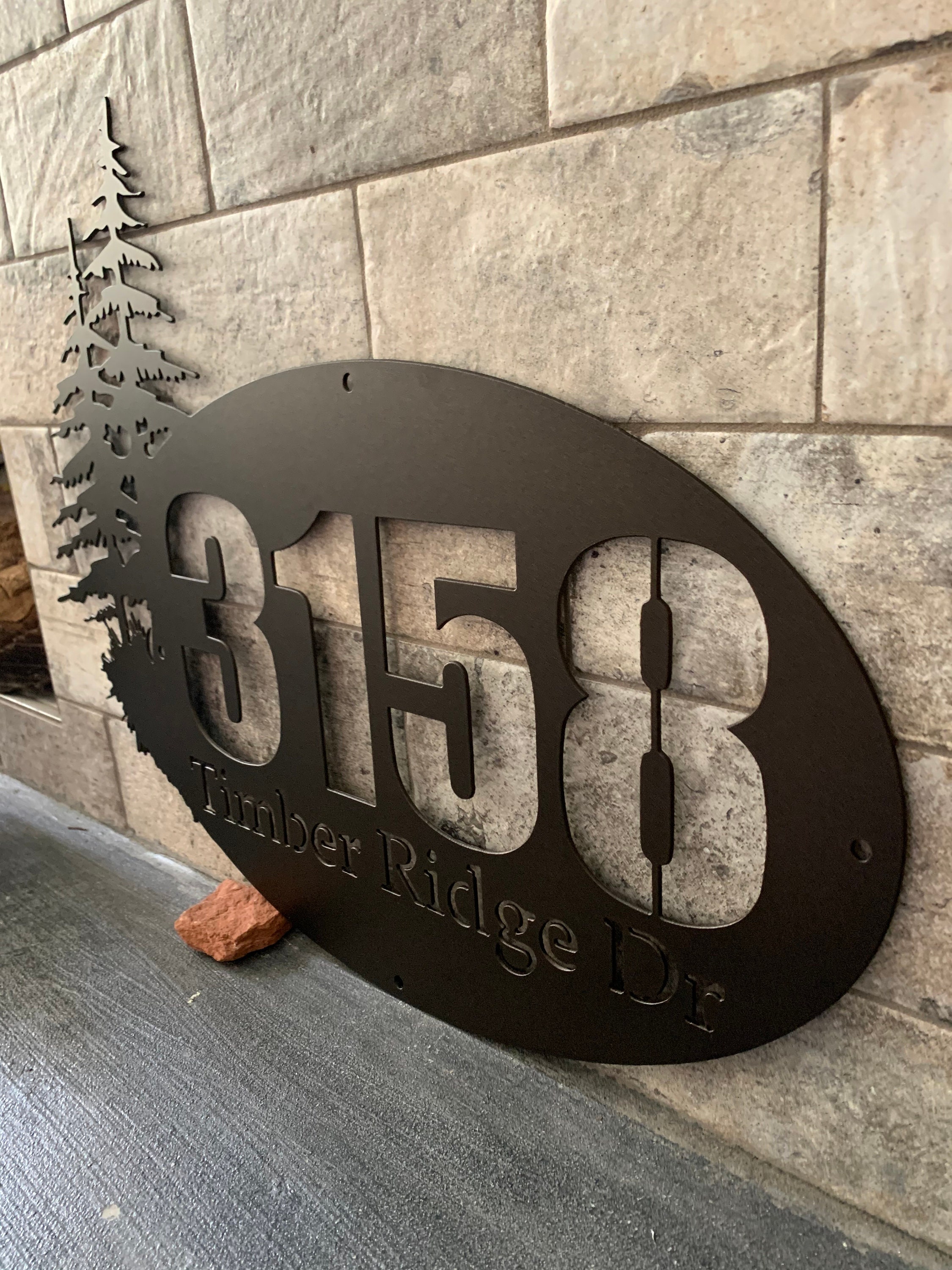 Custom Pine Woods Address Sign - Etsy