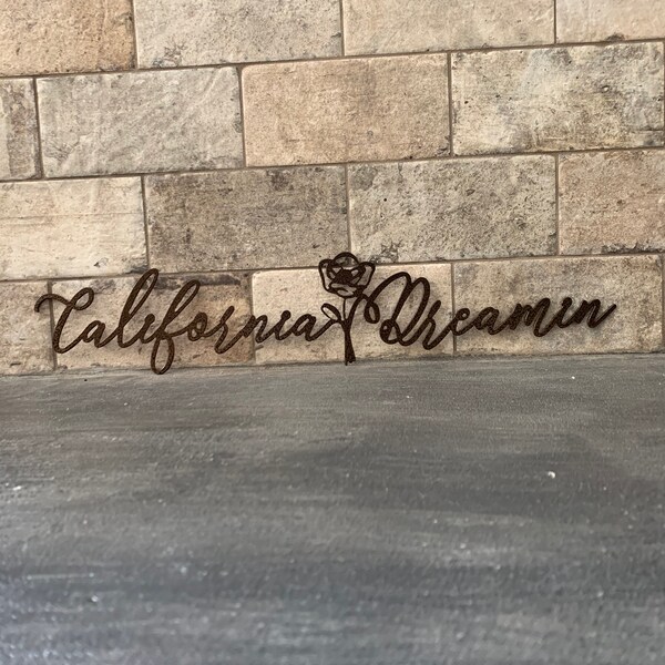 Metal California Poppy Sign - Etsy