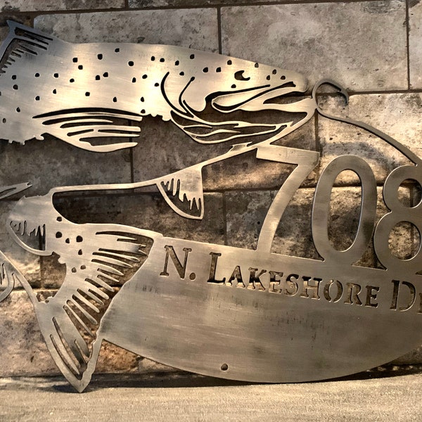 Metal Salmon Sculpture - Etsy