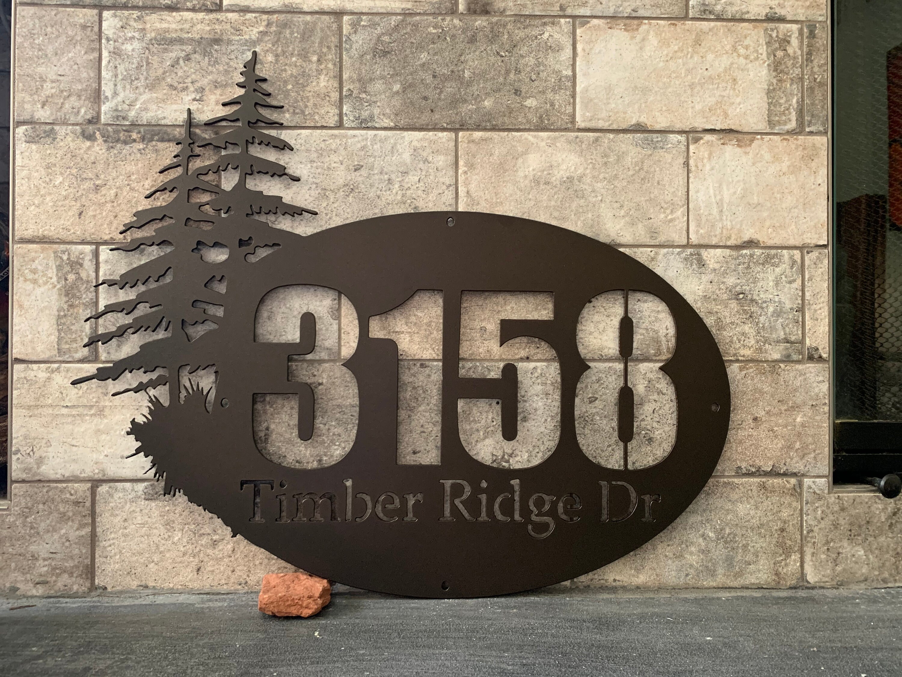 Custom Pine Woods Address Sign - Etsy