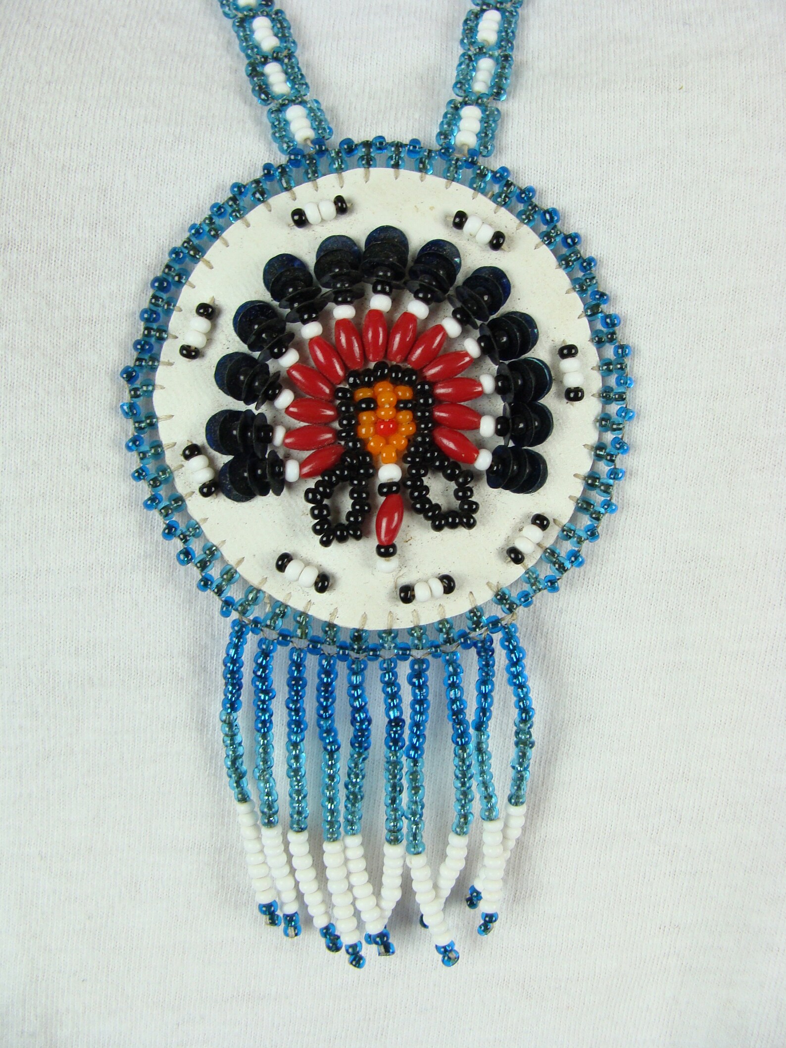 Vintage Native American Necklace 90s Does 70s Seed Bead Cheif - Etsy