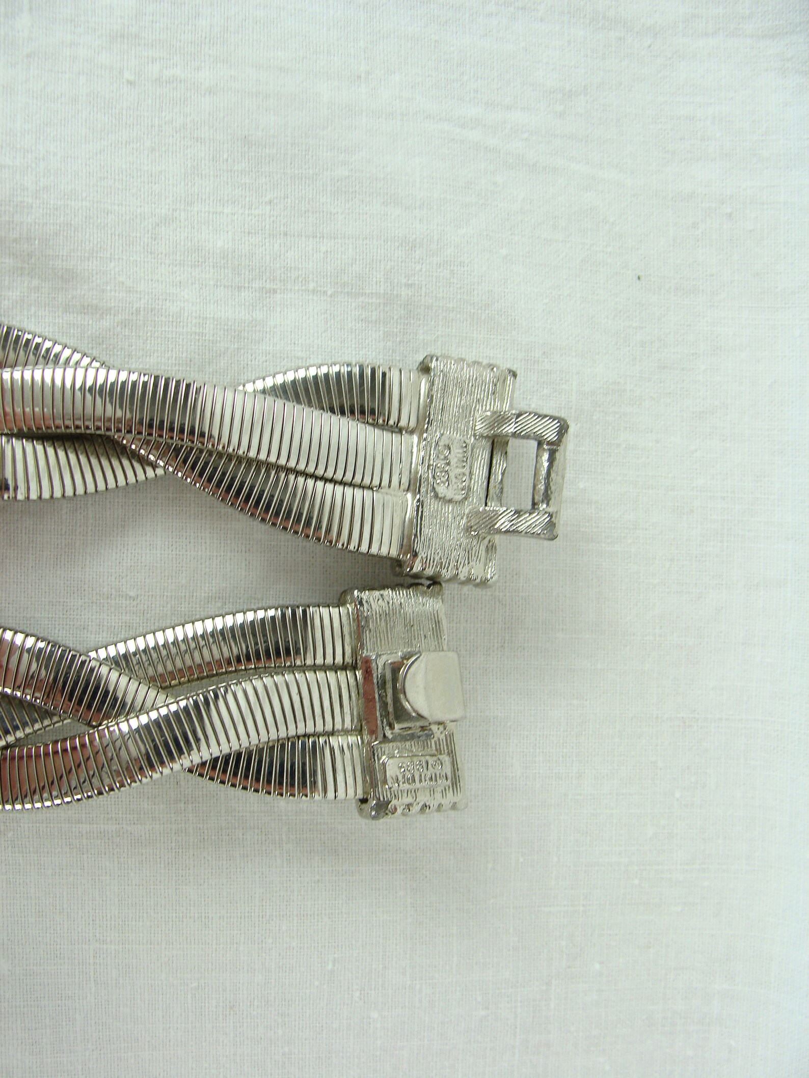 Vintage Mimi Di N Belt 80s Silver Tone Metal Stretch Belt | Etsy