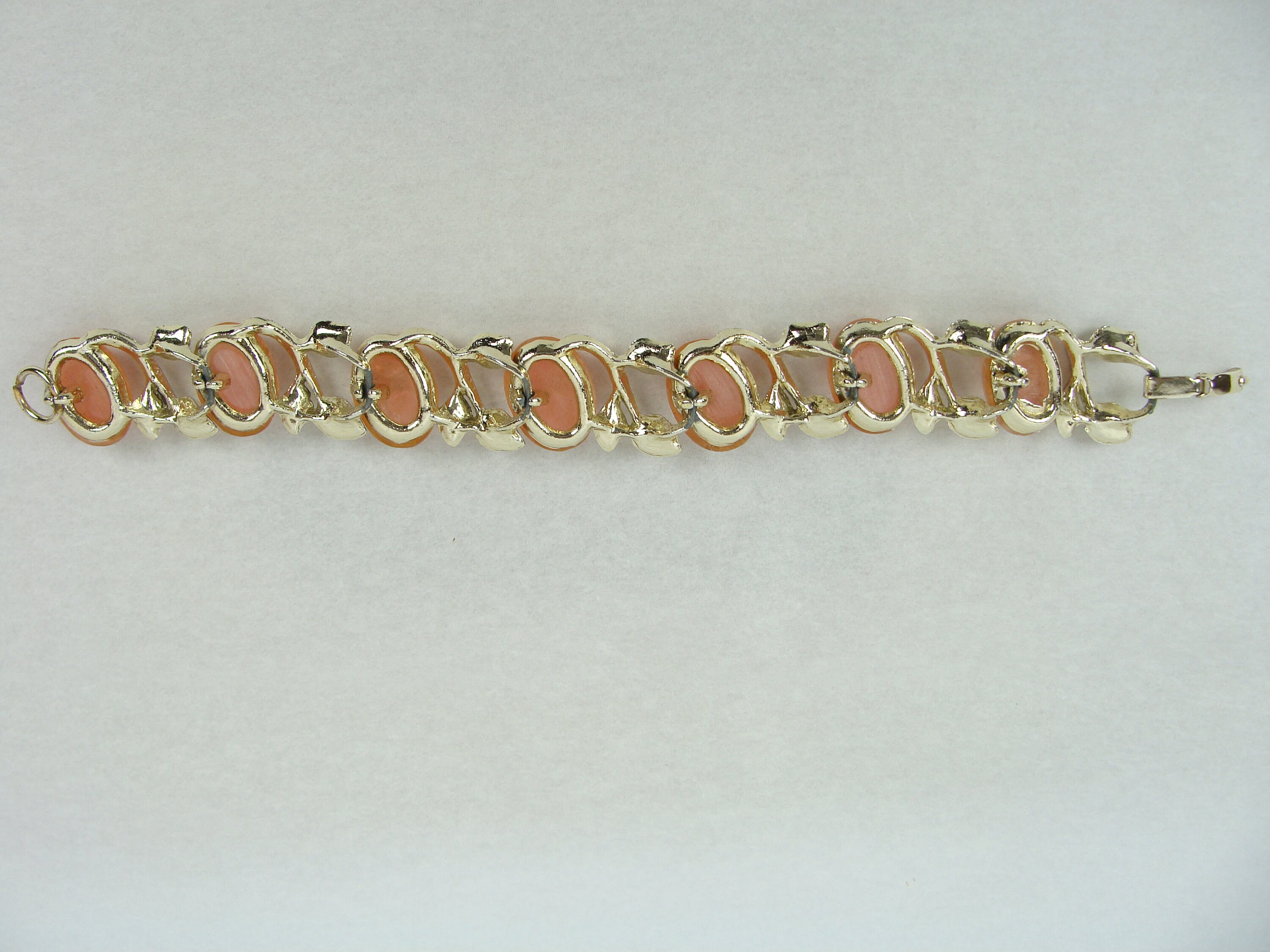 Vintage Link Bracelet 50s Glitter Confetti Lucite Cabochon | Etsy